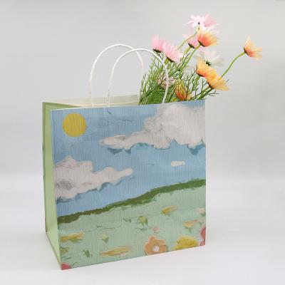 China Customization White Kraft Paper Shopping Bag Eco Friendly Personalized Paper Bag for sale
