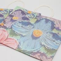 China Custom Printed Kraft Paper Bags Sturdy  Gift Packaging Bag For Shoes Clothing Shopping for sale