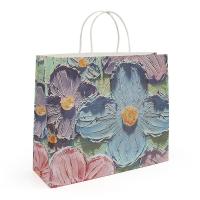 China Custom Printed Kraft Paper Bags Sturdy  Gift Packaging Bag For Shoes Clothing Shopping for sale