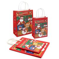 China Christmas Kraft Paper Gift Bags Durable Paper Jewelry Bag For Holiday Goody Items for sale