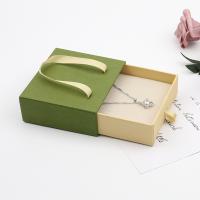 China Premium Paper Jewelry Gift Box Ribbon Drawer Set Paper Necklace Box Dedicated for sale