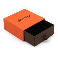 China Colorful Slide Drawer Cardboard Paper Jewelry Box Packaging With Sponge Liner for sale