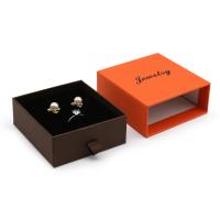 China Colorful Slide Drawer Cardboard Paper Jewelry Box Packaging With Sponge Liner for sale
