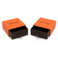 China Colorful Slide Drawer Cardboard Paper Jewelry Box Packaging With Sponge Liner for sale