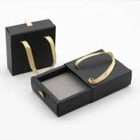 China Customized Logo Exclusive Paper Jewelry Box With Ribbon Drawer For Ring Earring for sale