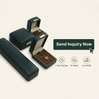 China Durable Rectangle PU Jewellery Box  Long Chain Pendant Jewelry Box for sale