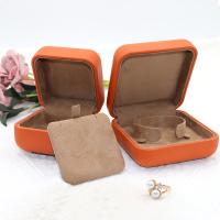 China OEM PU Leather Jewelry Box Ring And Necklace Packaging PU Leatherette Necklace Box for sale