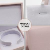 China Customization PU Leather Jewelry Box For Wedding Ring Packaging Minimalist Design for sale