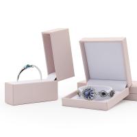 China Customization PU Leather Jewelry Box For Wedding Ring Packaging Minimalist Design for sale
