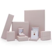 China Customization PU Leather Jewelry Box For Wedding Ring Packaging Minimalist Design for sale