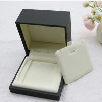 China Custom Logo Jewelry Display Box Leatherette Necklace Box With Textured Matte Exterior for sale