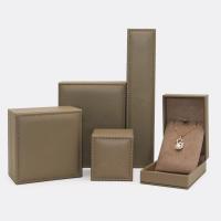 China High Grade Leather Jewelry Box For Rings Necklace Packaging Box Customizable for sale