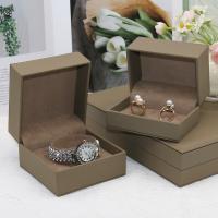 China High Grade Leather Jewelry Box For Rings Necklace Packaging Box Customizable for sale