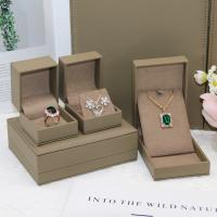 China High Grade Leather Jewelry Box For Rings Necklace Packaging Box Customizable for sale