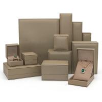 China High Grade Leather Jewelry Box For Rings Necklace Packaging Box Customizable for sale