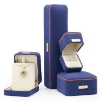 China Luxury Microfiber Jewelry Packaging Box For Ring Pendant Earrings Bracelet Necklace for sale