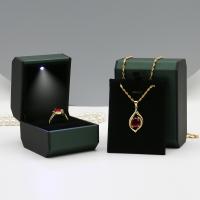 China White Plastic LED Light Jewelry Box Set Fashionable Elegant Led Necklace Box For Wedding for sale