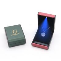 China White Plastic LED Light Jewelry Box Set Fashionable Elegant Led Necklace Box For Wedding for sale