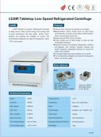 China Hospital Medical Laboratory Centrifuge L530 4x250ml Rotor 5300rpm for sale