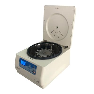 China Blood Serum And Plasma Clinic Desktop Lab Centrifuge L420 With 12x15ml Swing Rotor for sale
