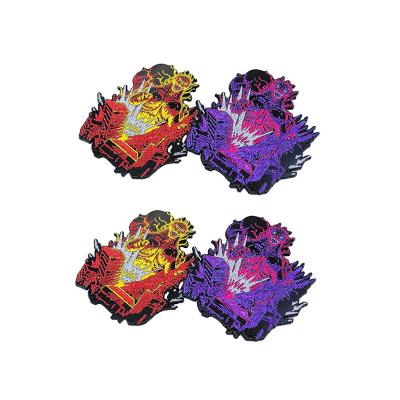 China Custom Size Sandblast BackSide Die Struck Soft Enamel Lapel Pins Metal Pin Badges for sale