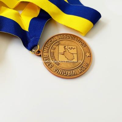 China Custom Zinc Alloy Die Cast 3D Sports Medal in 2.25/2.5/3 Inch Sizes for Commemorative Events for sale