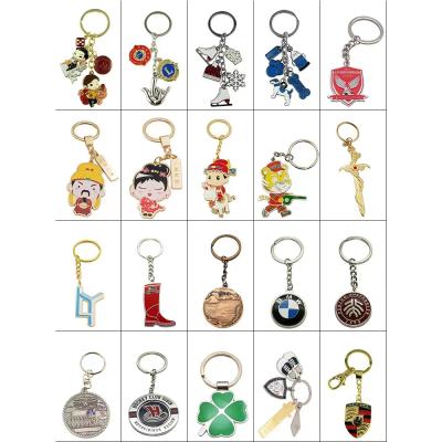 China Sandblast Backside Custom Logo Keychains 1.25inch - 2inch Personalized Metal Keychain for Promotions for sale