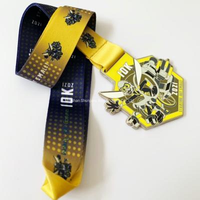 China 2.25inch 2.5inch Hexagon Custom Sports Medals for Awards and Souvenirs for sale