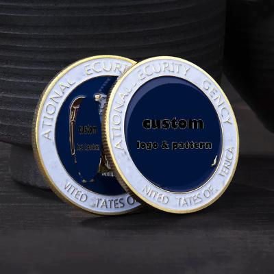China Silver Anodized Zinc Alloy Custom Coin with Personalized Logo for Commemorative and Challenge Purposes for sale