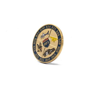 China Custom 2 Inch Brass Commemorative Coin with Soft Enamel for USA Navy Challenge Collectible for sale
