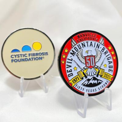 China 2D Laser Engraved Custom Brass Coins - Souvenir Commemorative Challenge Coins for sale