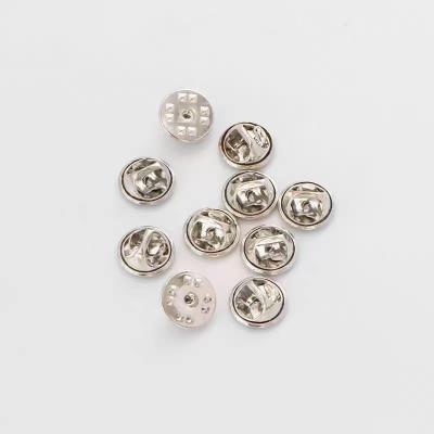 China 8mm Length Nickel Plated Brass Clutch Back Pin with Butterfly Clutch for No Tools Required Enamel Pins for sale