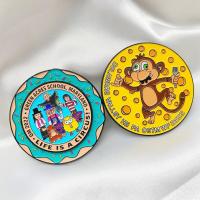 China Custom UV Printing Gold Plated Hard Enamel Lapel Pin Metal Badge with Logo for sale