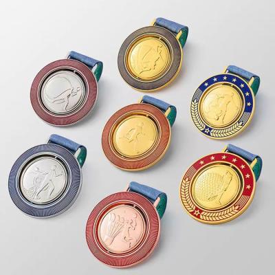 China Zinc Alloy Die Cast 3D Custom Medals with Embossing Printing for Sports and Academic Awards for sale