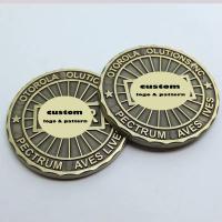 China 23mm Brass Vintage Antique Custom Coin Challenge Coin with Double-Sided Design for sale