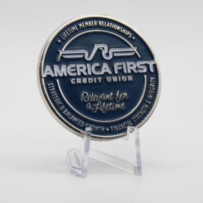 China Custom Brass Commemorative Coin with Soft Enamel Craft and 2 Inch Size for Business Gifts for sale