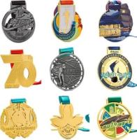 China Custom Design Zinc Alloy Die Cast 3D Football Medal for Sport Awards for sale