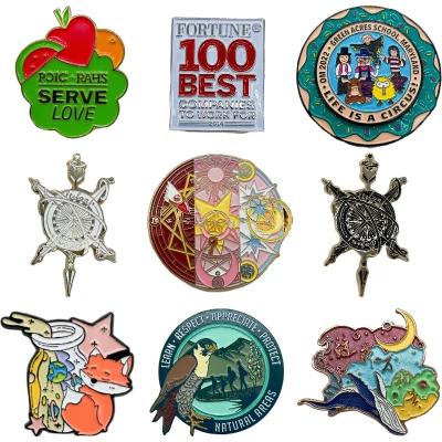 China Custom Zinc Alloy Soft Enamel Lapel Pin with Custom Size for Branding and Souvenirs for sale