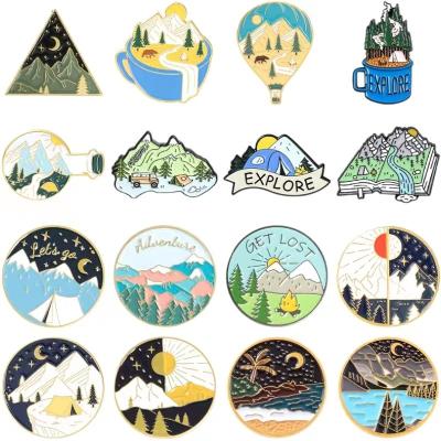 China Customizable Iron Material Lapel Pin with Silk Screen Printing for Business Gifts and Souvenirs for sale