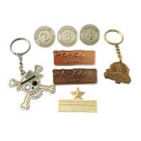 China Sandblast Backside Custom Logo Keychains 1.25inch - 2inch Personalized Metal Keychain for Promotions for sale
