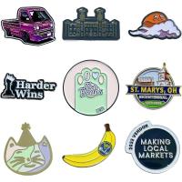 China Custom Lapel Pin with UV Printing Vintage Style and Folk Art Theme Enamel Metal Badge for sale