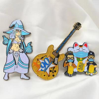 China Silver Plating Basketball Hard Enamel Lapel Pin Custom Size Personalized Badge for Gifts for sale