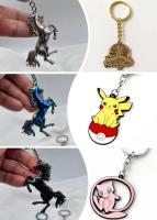 China Custom Design Zinc Alloy Iron Metal Keychain with Soft Hard Enamel Craft for Promotional Use for sale