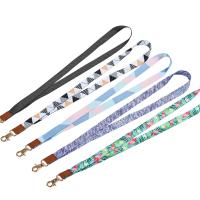China Custom Logo Polyester Lanyard Neck Strap with Silkscreen Printing for Keychain for sale