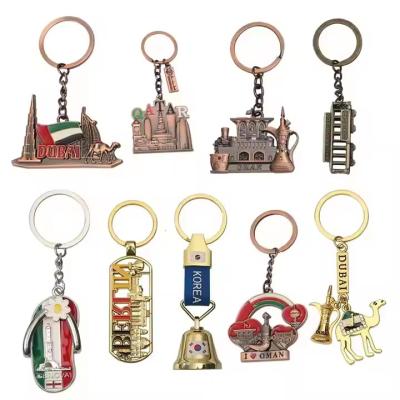 China Wholesale Custom Zinc Alloy Tourism Keychain with Customized Design and Low MOQ 50pcs for sale