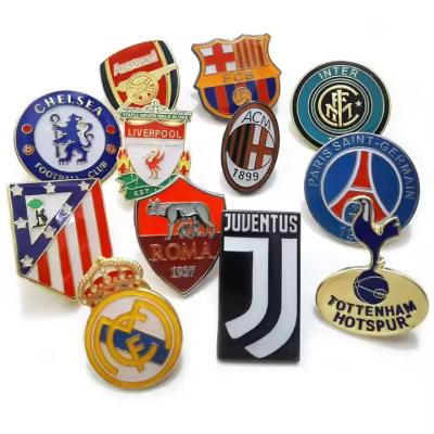 China Gold Plated FC Barcelona Customized Logo Enamel Pin Badge for Sports Fans for sale