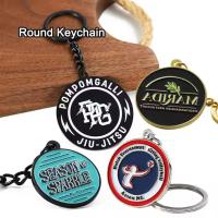 China Keychain Custom Shape Souvenir Custom Made Enamel Round Shapesd Metal Keychain for sale