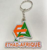 China Custom Key Chain with 3D Logo Letters Hard Soft Enamel and Sandblast Backside Personalized Keychain for sale