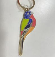 China Custom Key Chain with 3D Logo Letters Hard Soft Enamel and Sandblast Backside Personalized Keychain for sale
