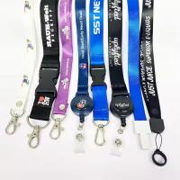 China Custom Logo Polyester Lanyard Neck Strap with Silkscreen Printing for Keychain and ID Cards for sale